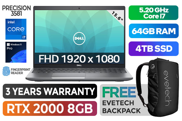 Buy DELL Precision 3581 Core i7 RTX 2000 Workstation Laptop - 64GB RAM ...