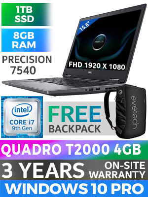 Dell Precision 7540 Core i7 Quadro T2000 Workstation Laptop | Evetech